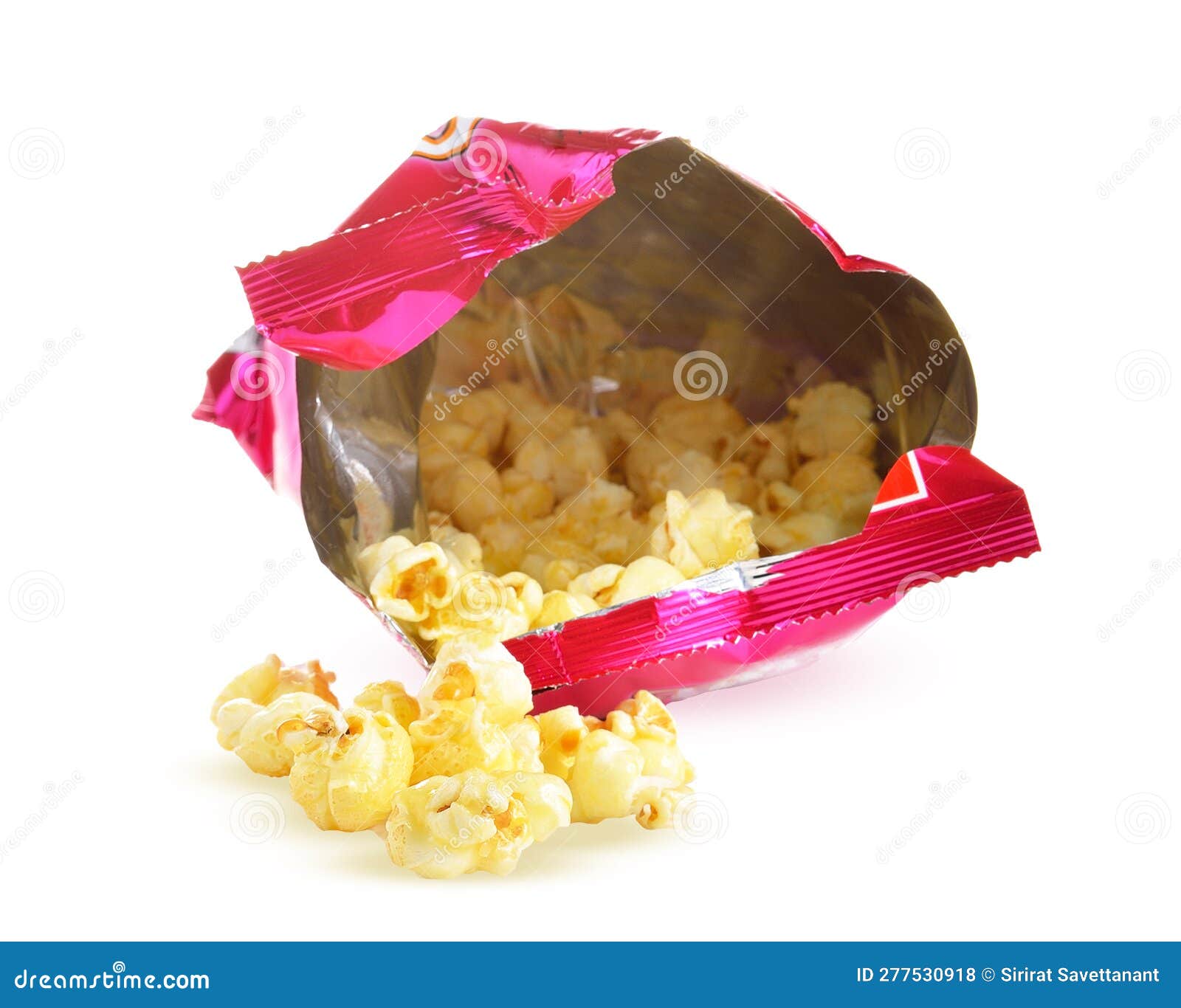 A Bag of Popcorn Snack in Packet on White Bacground Stock Photo - Image ...