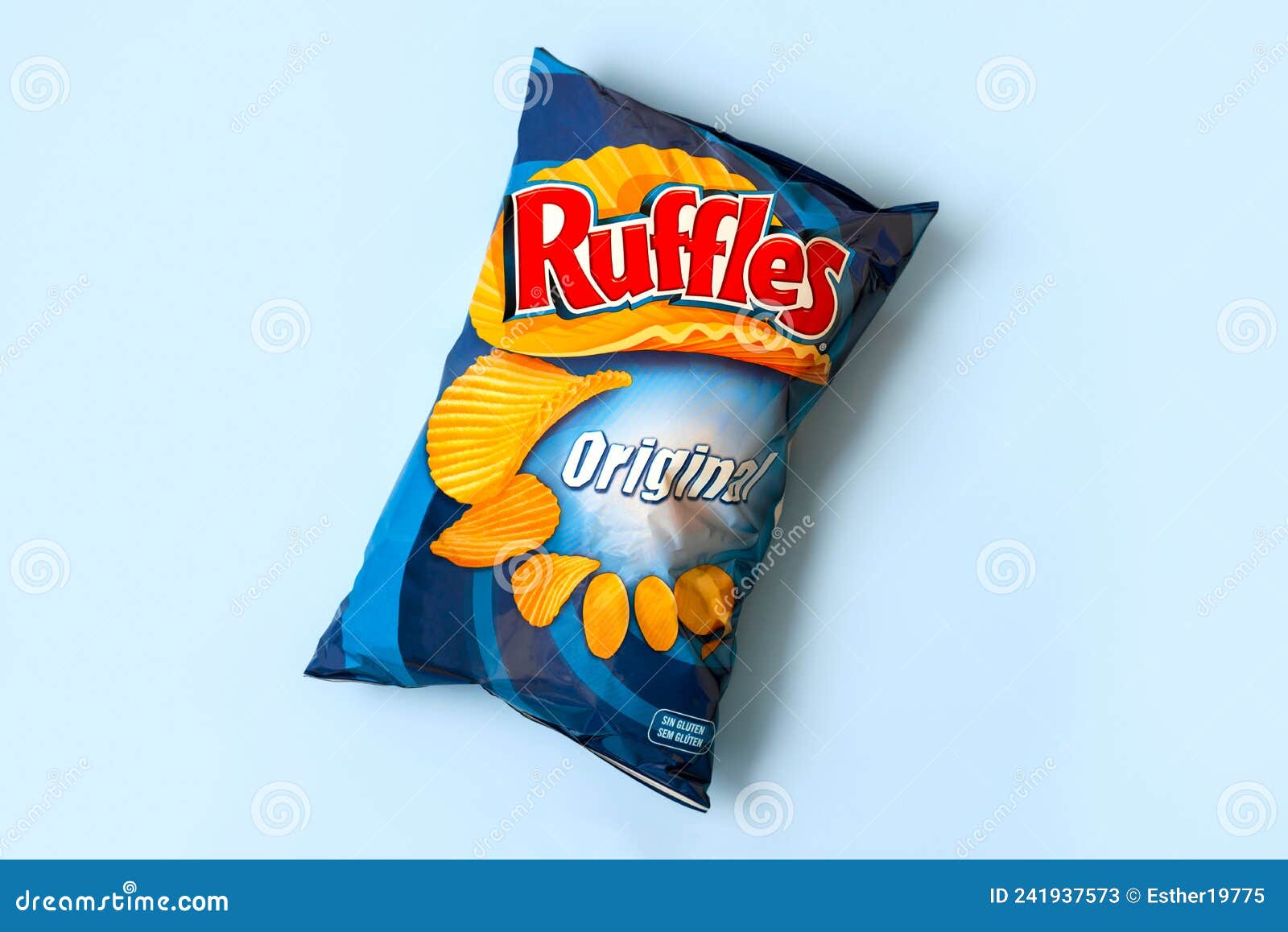 Bag of Potato Chips Ruffles. Lays Potato Chips Editorial Stock Photo ...