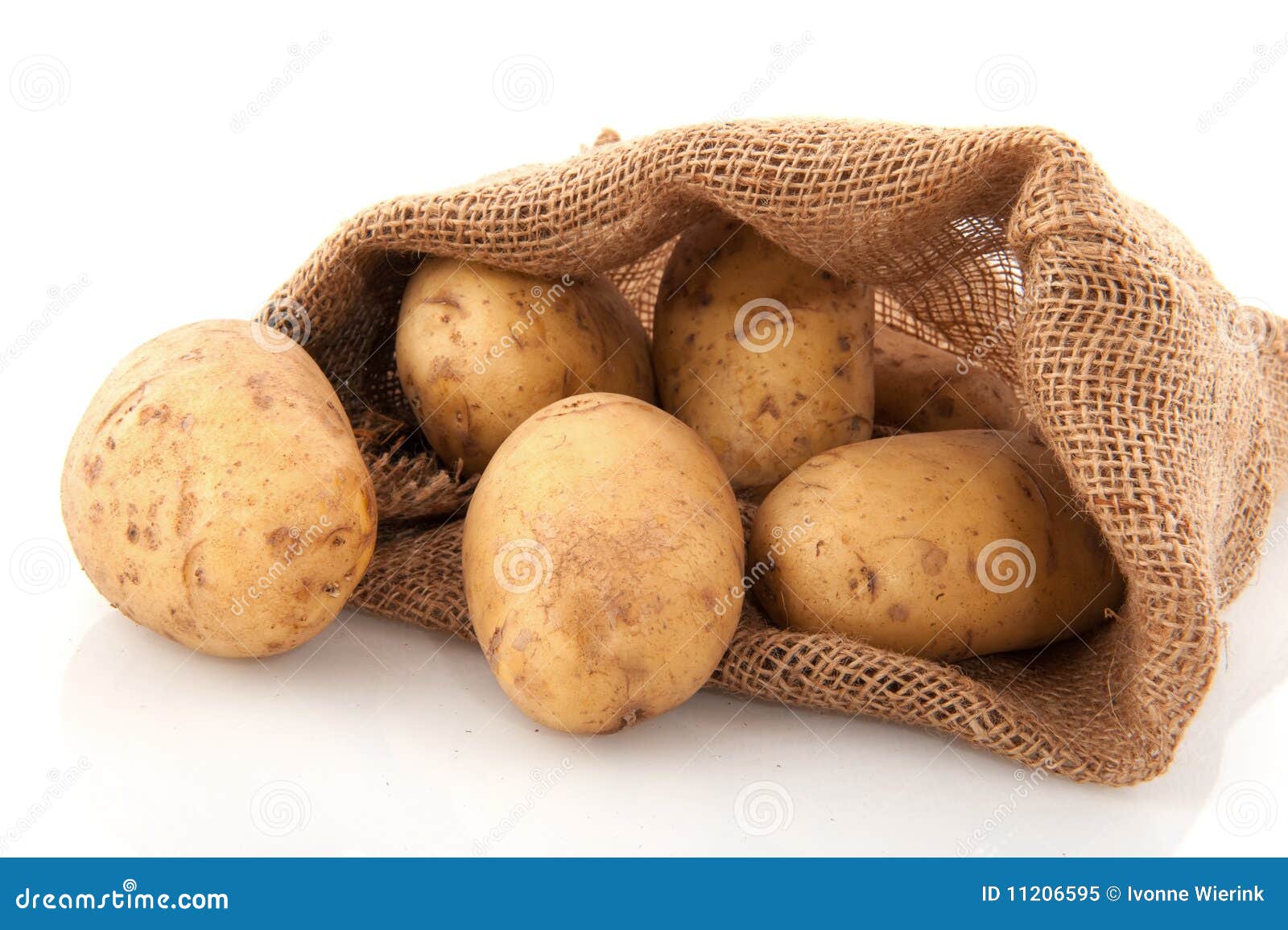 Bag potatoes stock image. Image of studio, jute, vegetables - 11206595