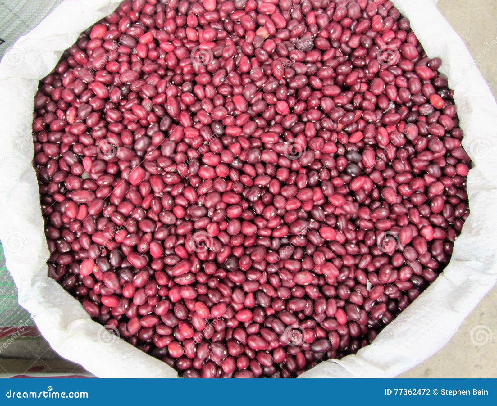 Bag of Red Beans stock photo. Image of produce, pile - 77362472