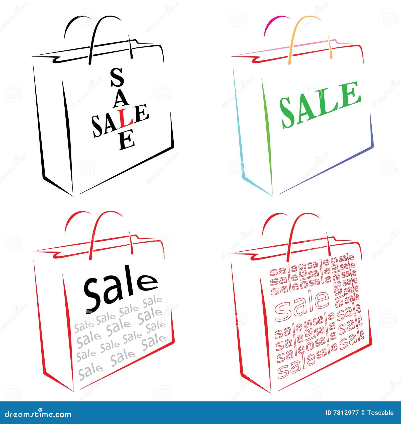 Bag sale stock illustration. Illustration of paying, buying - 7812977