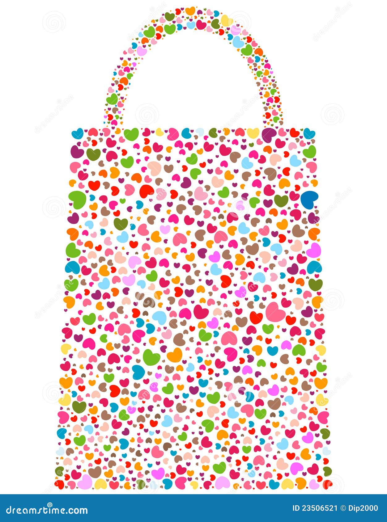 Bag shape stock vector. Illustration of colorful, valentine - 23506521