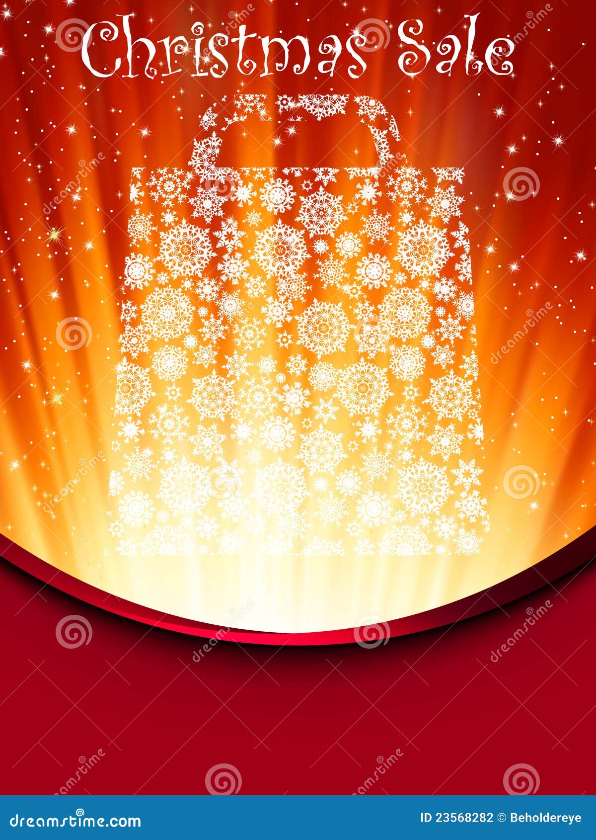 Bag for Shopping on Red Background. EPS 8 Stock Vector - Illustration ...