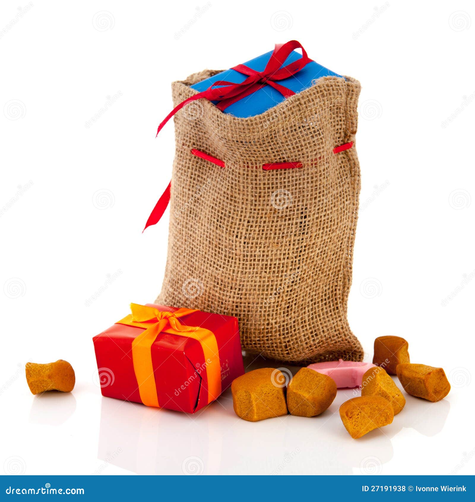 Bag Sinterklaas presents stock photo. Image of isolated - 27191938