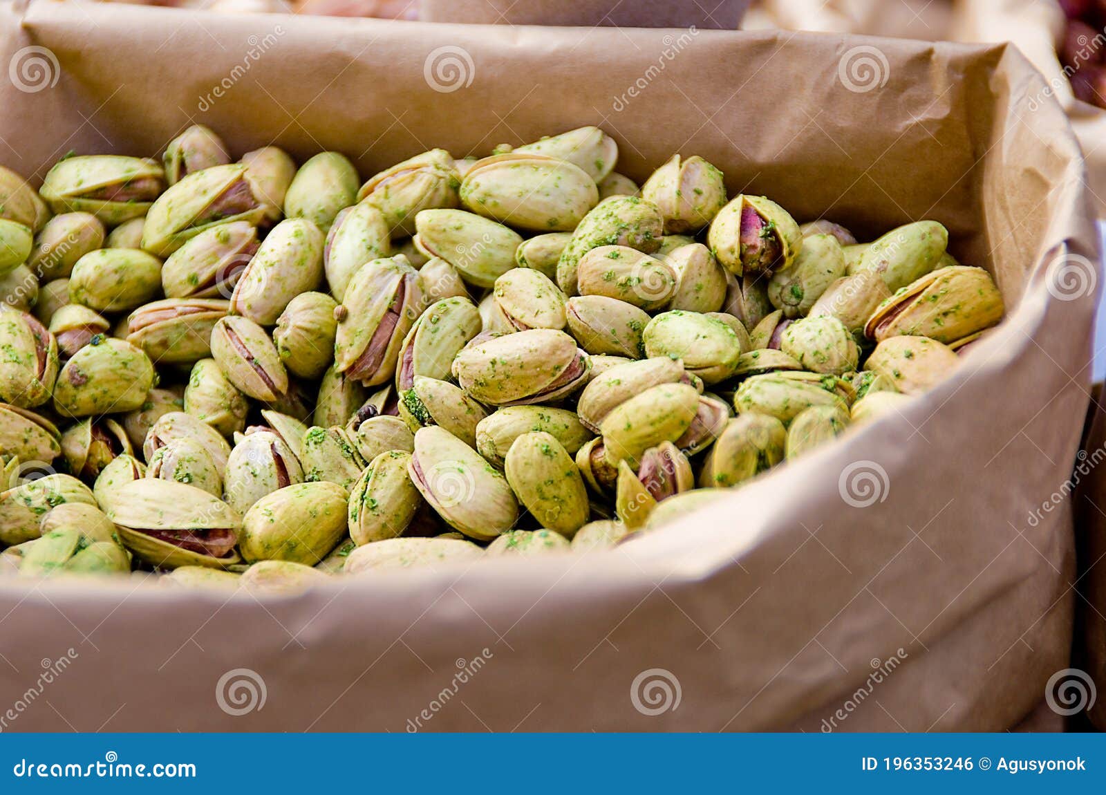 Bag of Small Nuts. Snack Fast Food. Stock Photo - Image of ingredient ...
