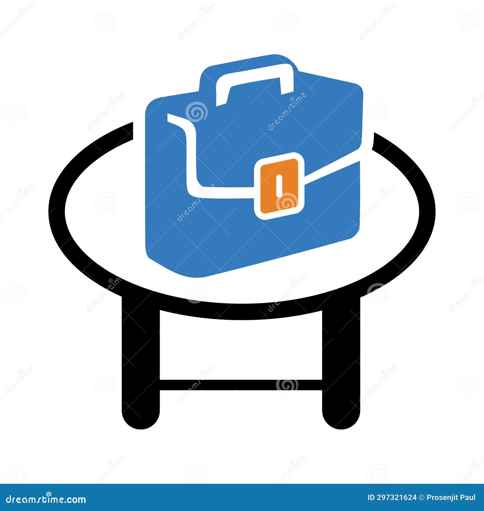 Bag, Table, Office Bag, Bag on a Table Icon Stock Vector - Illustration ...