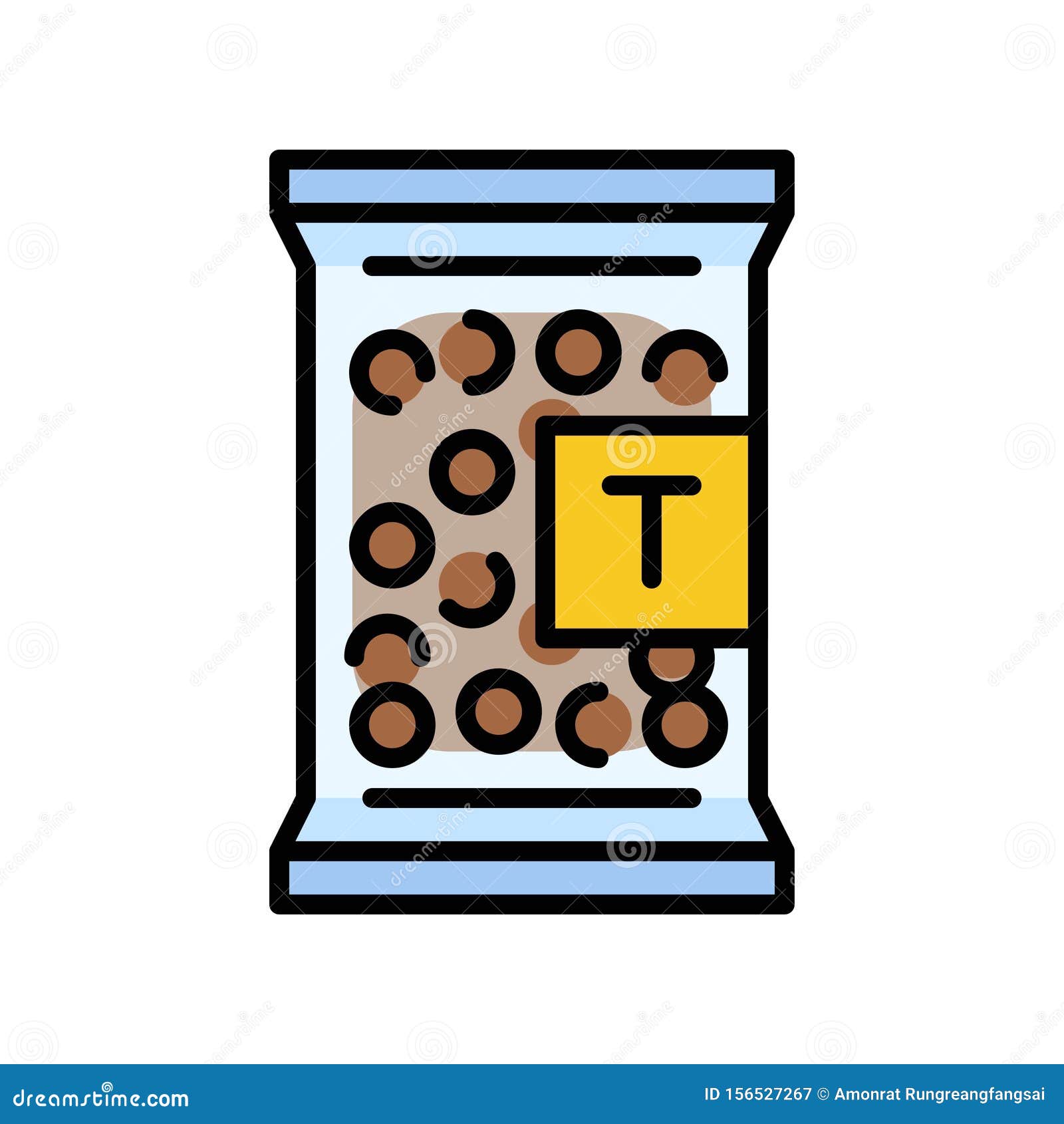 Tapioca Balls. Vector Sketch Illustration Of Tapioca Bubble Tea ...