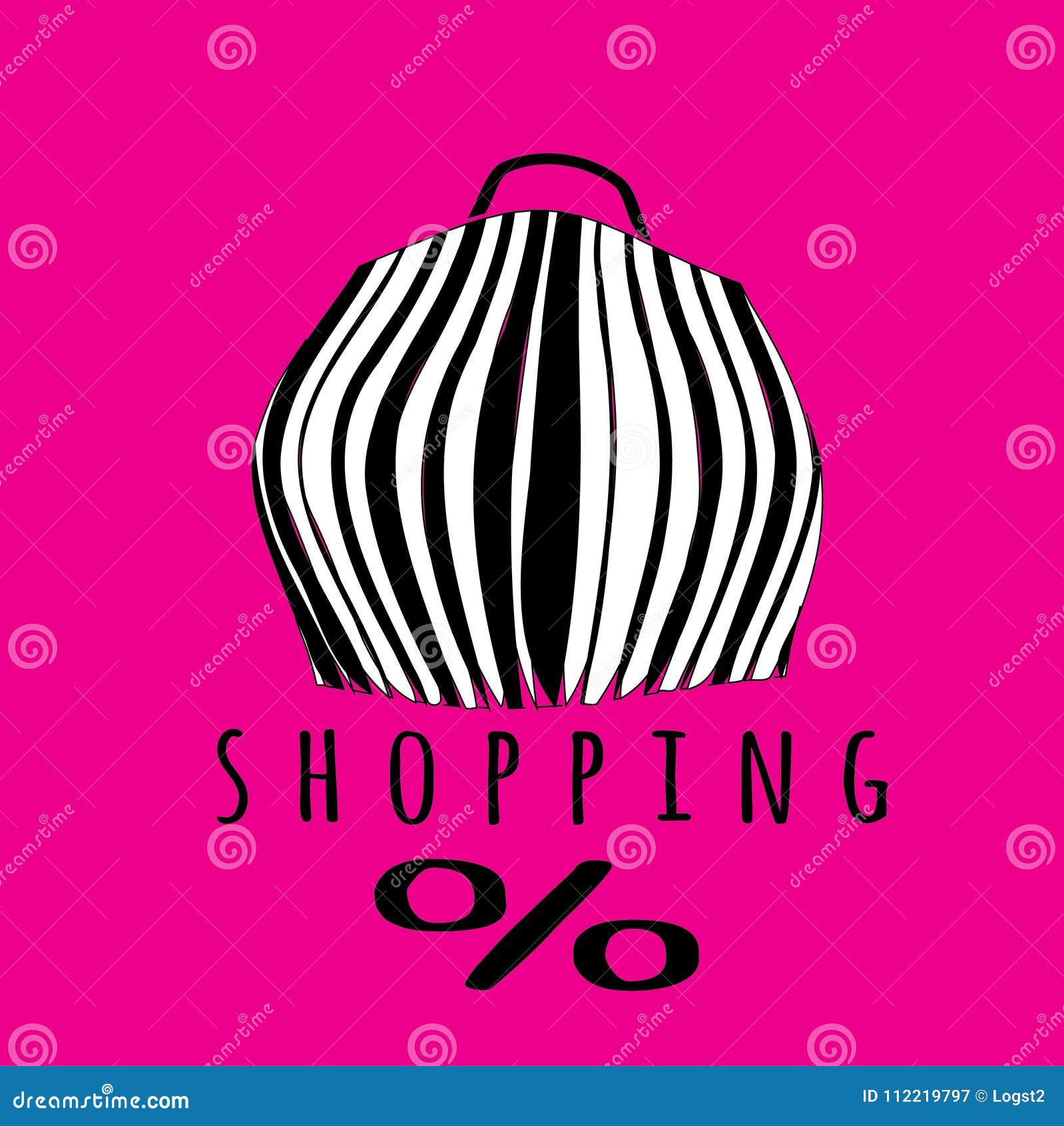 Bag Vector Logo. Barcode Logo. Fashion Vector Logo. Shopping Emblem ...