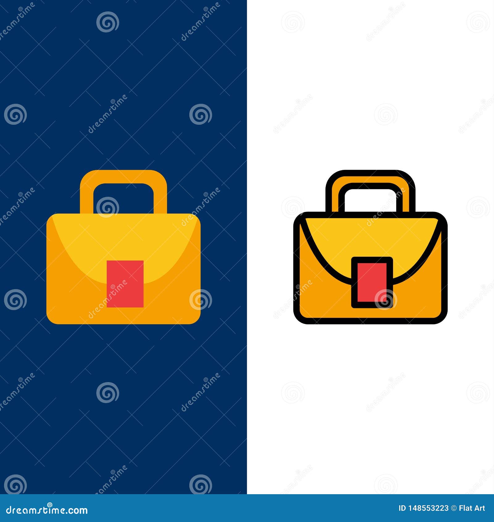 Bag, Worker, Logistic, Global Icons. Flat and Line Filled Icon Set ...