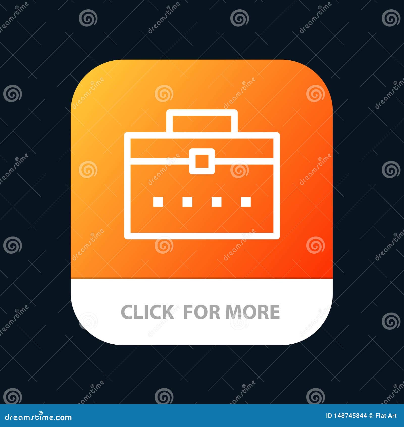 Bag, Worker Bag, User, Interface Mobile App Button. Android and IOS ...