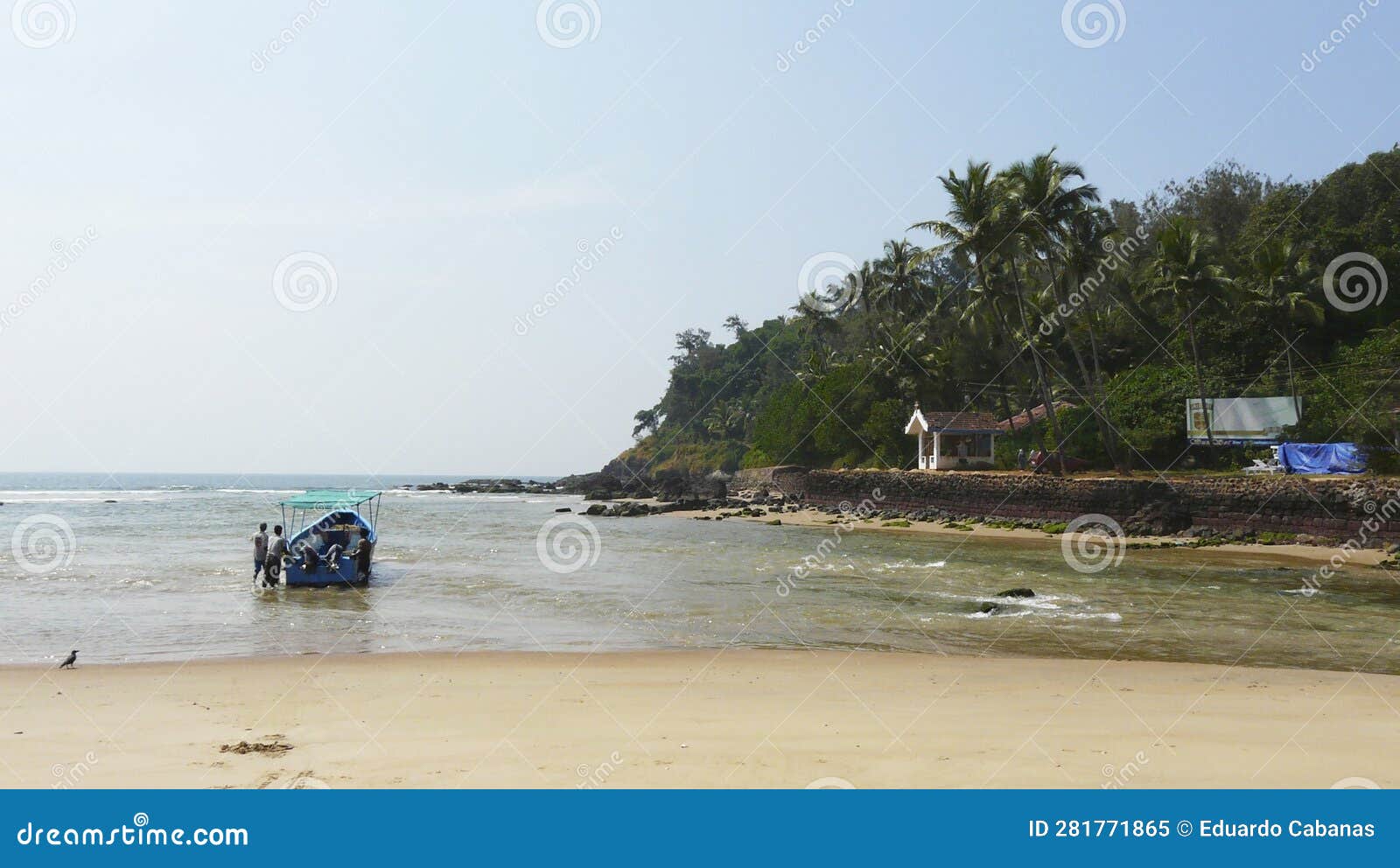 Baga beach in Goa, India stock image. Image of relaxation - 281771865