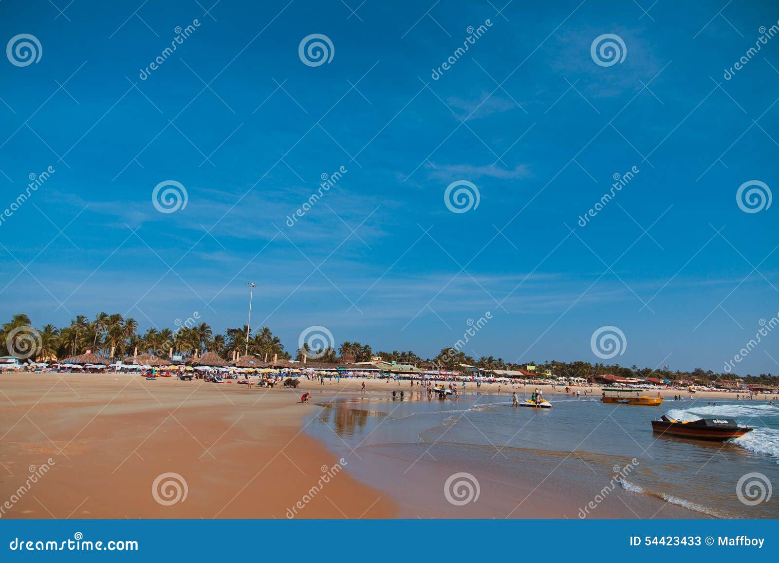 Baga beach tint editorial stock photo. Image of shore - 54423433