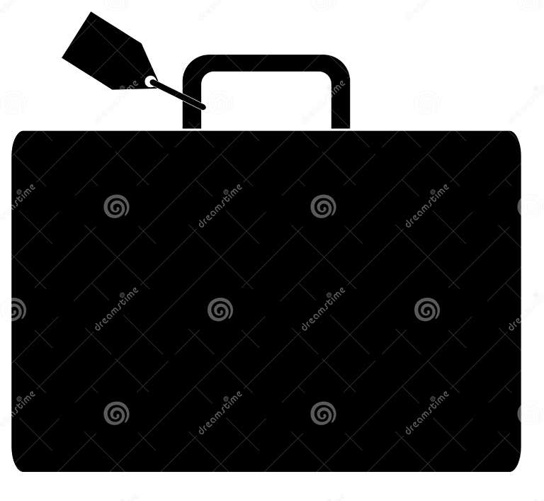 Bagage met naamplaatje vector illustratie. Illustration of vertrek ...