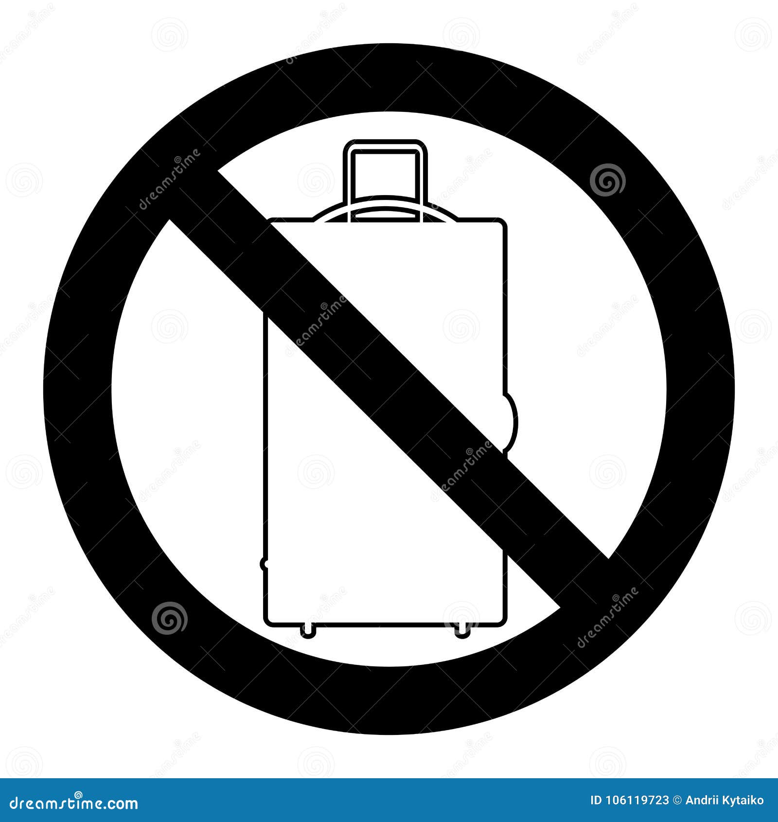 Bagages Et Bagage D'interdiction Illustration de Vecteur - Illustration ...