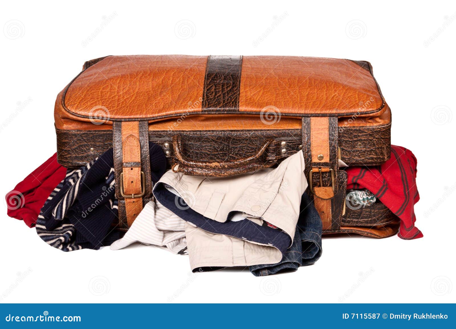 Bagaje Overstuffed aislado imagen de archivo. Imagen de labrado - 7115587