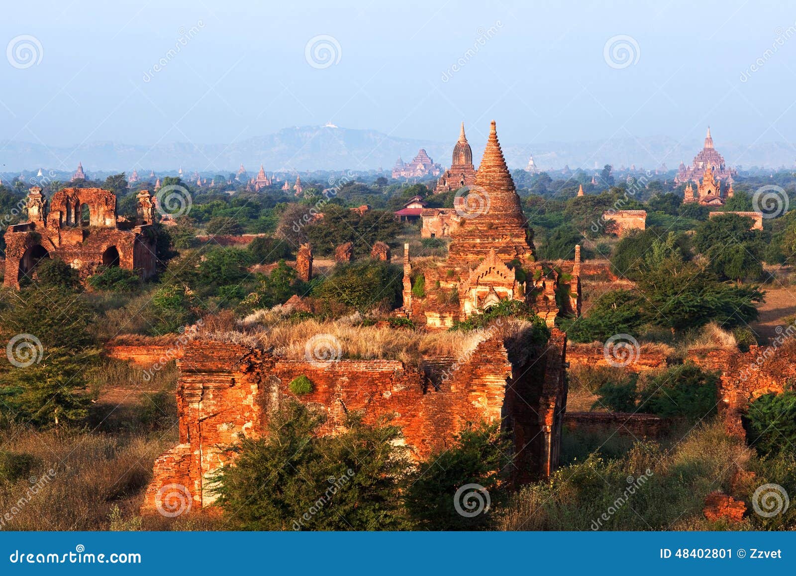 Bagan Archaeological Zone, Myanmar Stock Image - Image of national ...