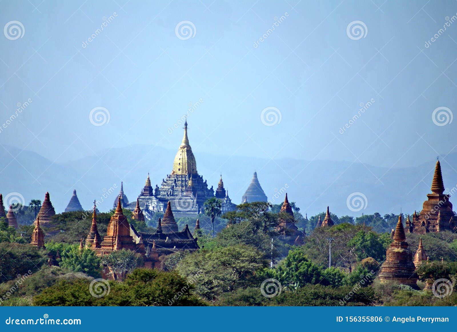 Bagan Archaeological Zone, Myanmar Stock Photo - Image of plain, orient ...