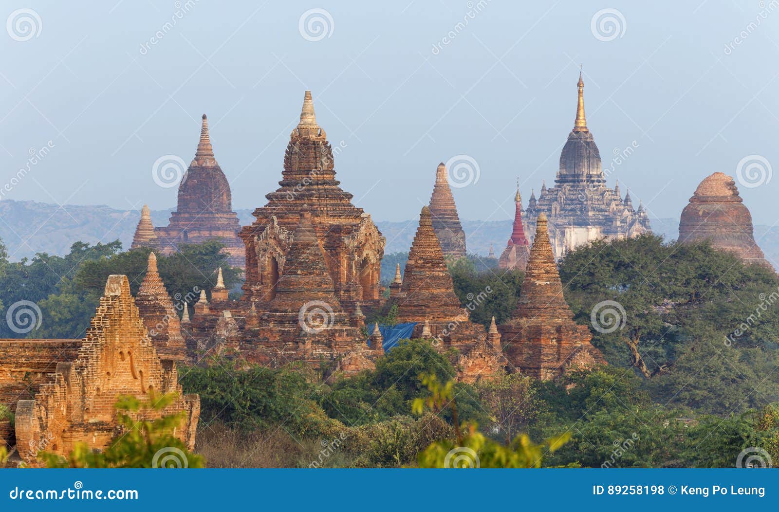 Bagan buddha tower at day stock photo. Image of myanmar - 89258198