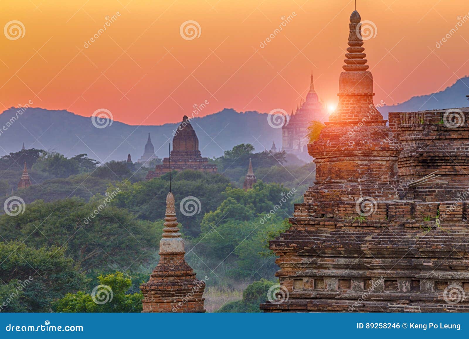 Bagan buddha tower at day stock photo. Image of pagoda - 89258246