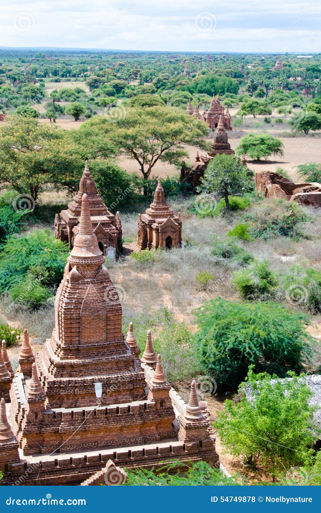 Bagan landscape stock photo. Image of architecture, archaeological ...