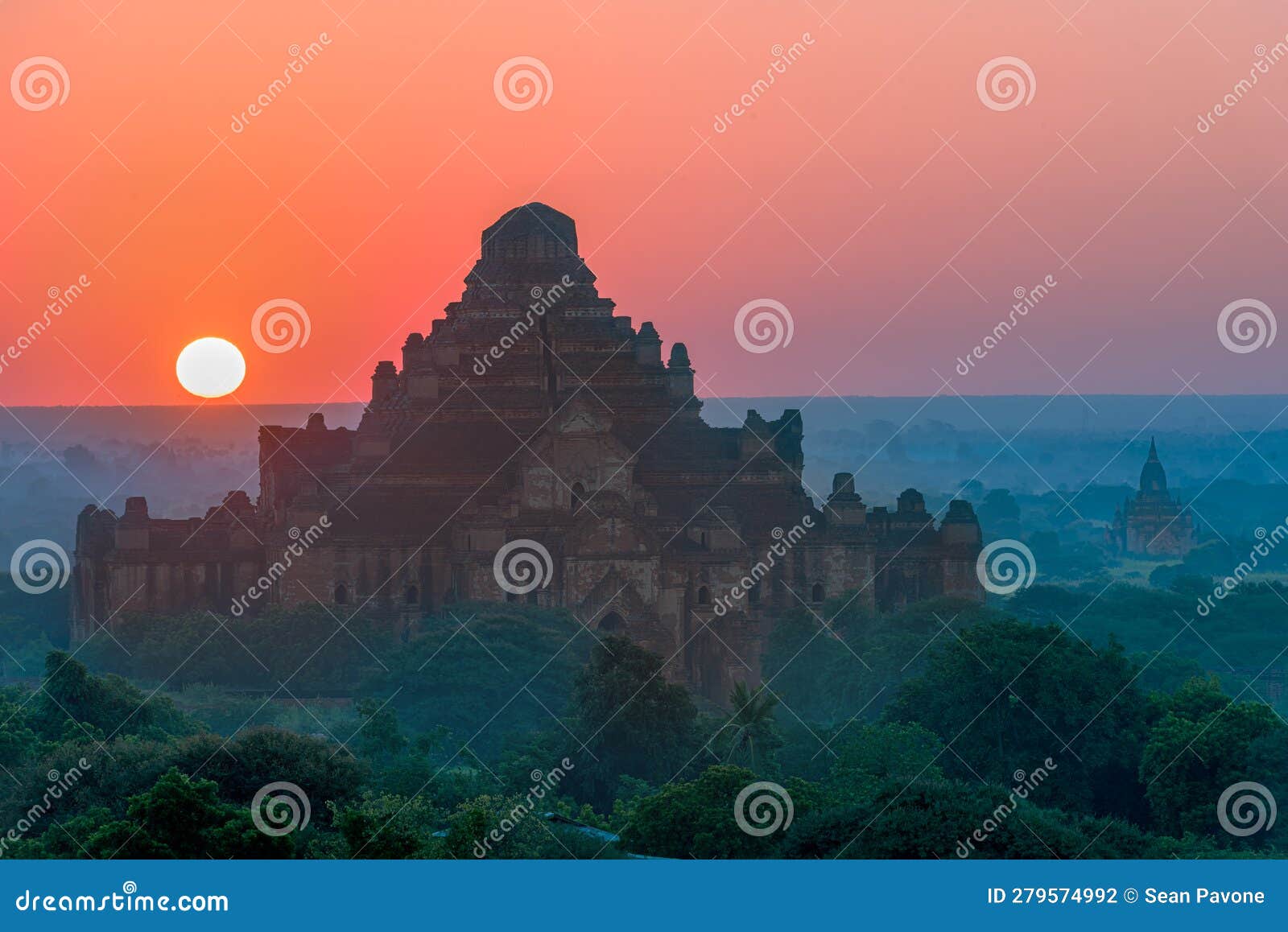 Bagan, Mynamar with Dhammayangyi Temple Stock Photo - Image of aerial ...