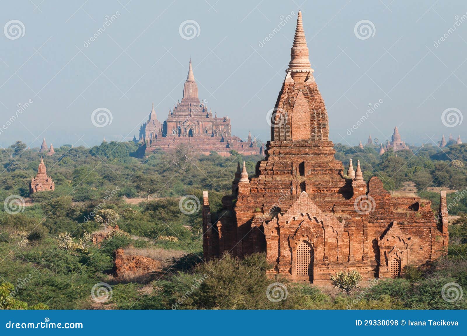 Bagan Pagodas stock photo. Image of plant, pagoda, building - 29330098