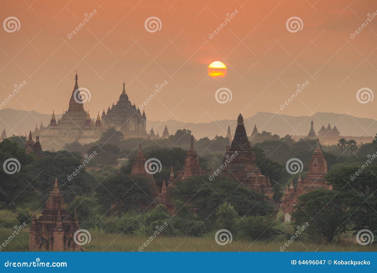 Bagan stock image. Image of culture, morning, landscape - 64696047