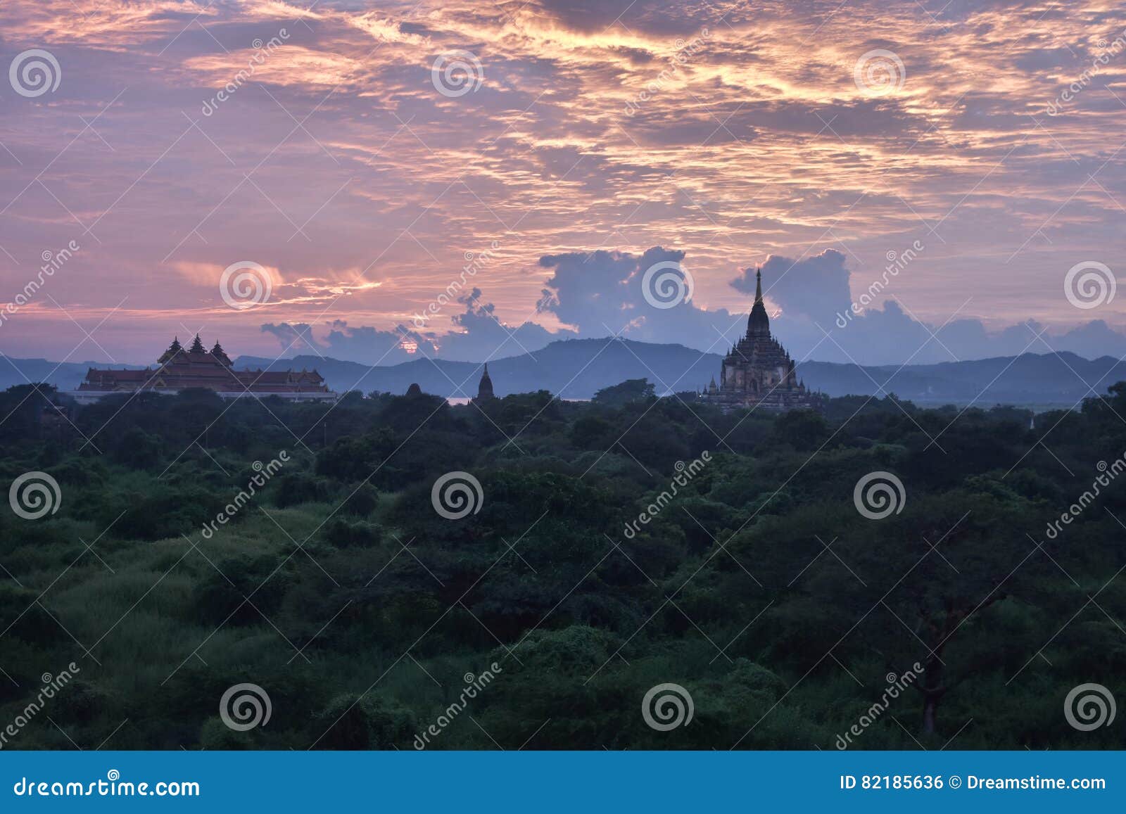 Bagan Sunset stock photo. Image of architecture, myanmar - 82185636