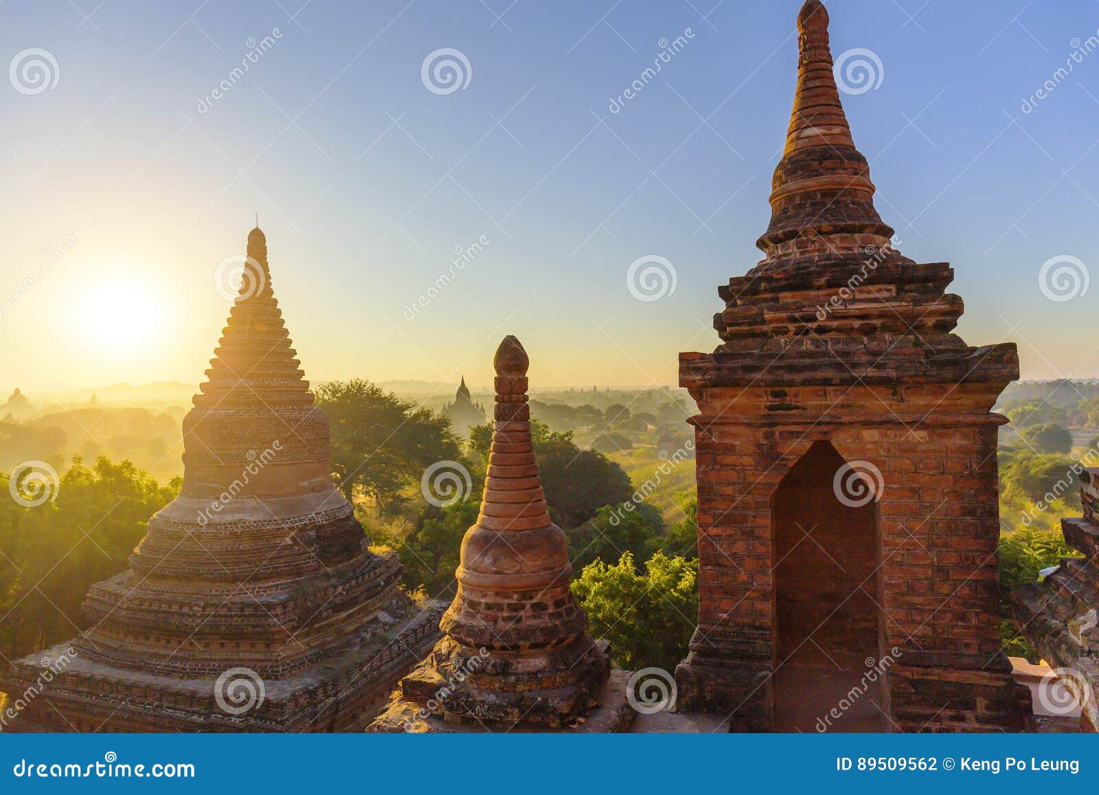 Bagan Temple during Golden Hour Stock Photo - Image of architecture ...