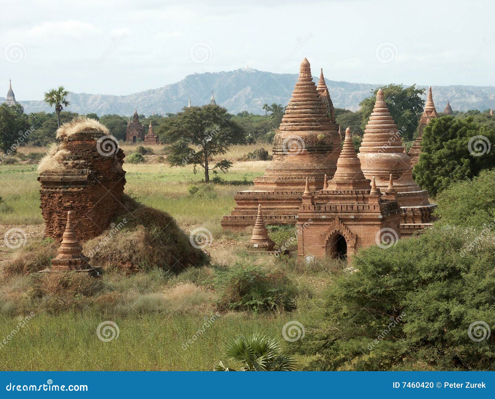 Bagan valley stock photo. Image of grief, valley, buddhist - 7460420