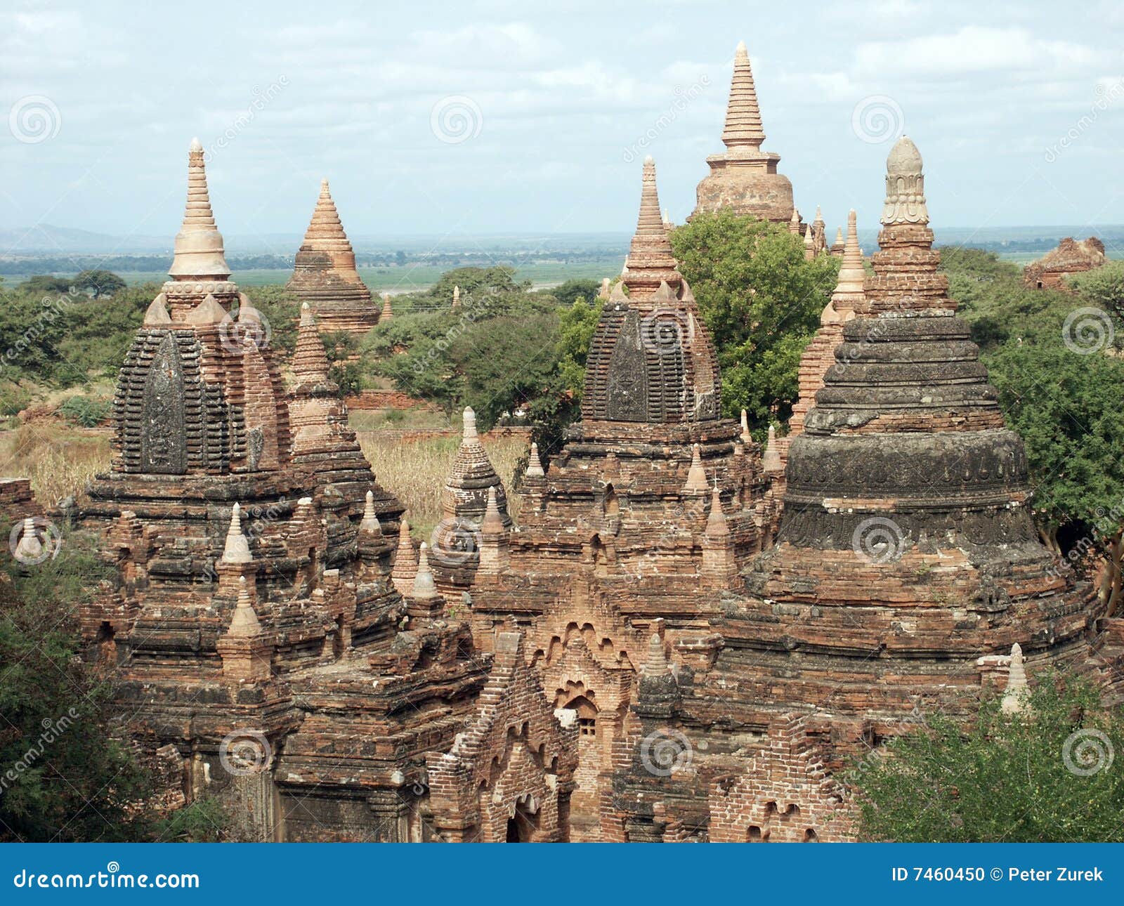 Bagan valley stock photo. Image of rebuilt, build, holy - 7460450