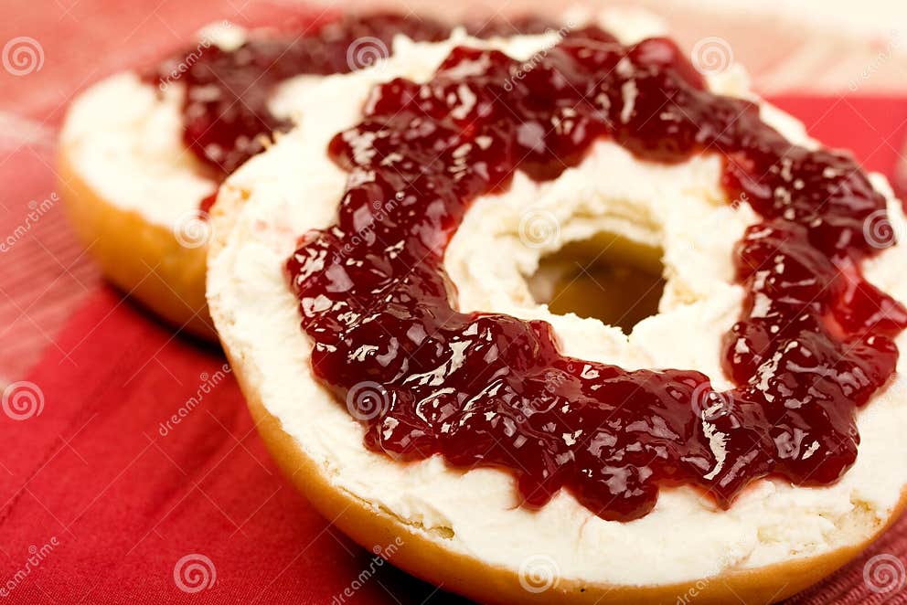 Bagel stock image. Image of raspberry, bagel, cheese - 11184875