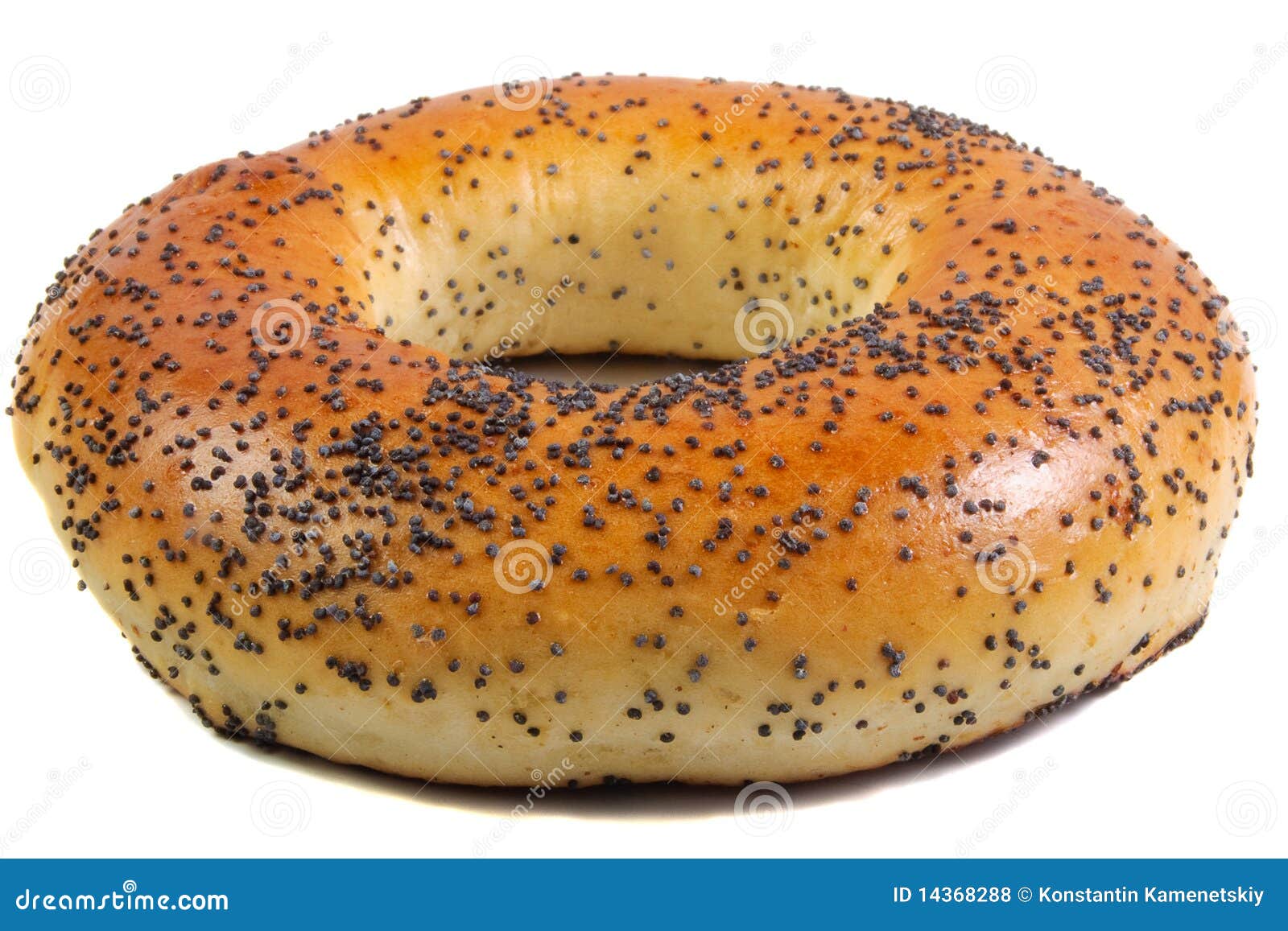 Bagel with a poppy . stock photo. Image of baked, food - 14368288