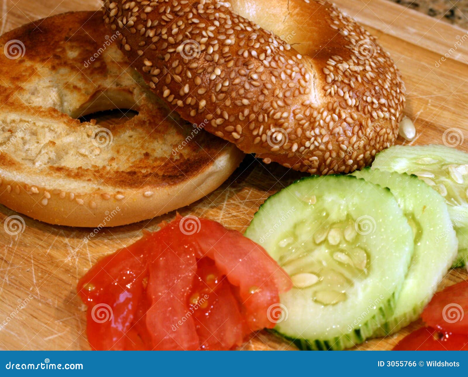 Bagel Snack stock photo. Image of cutting, seed, healthy - 3055766