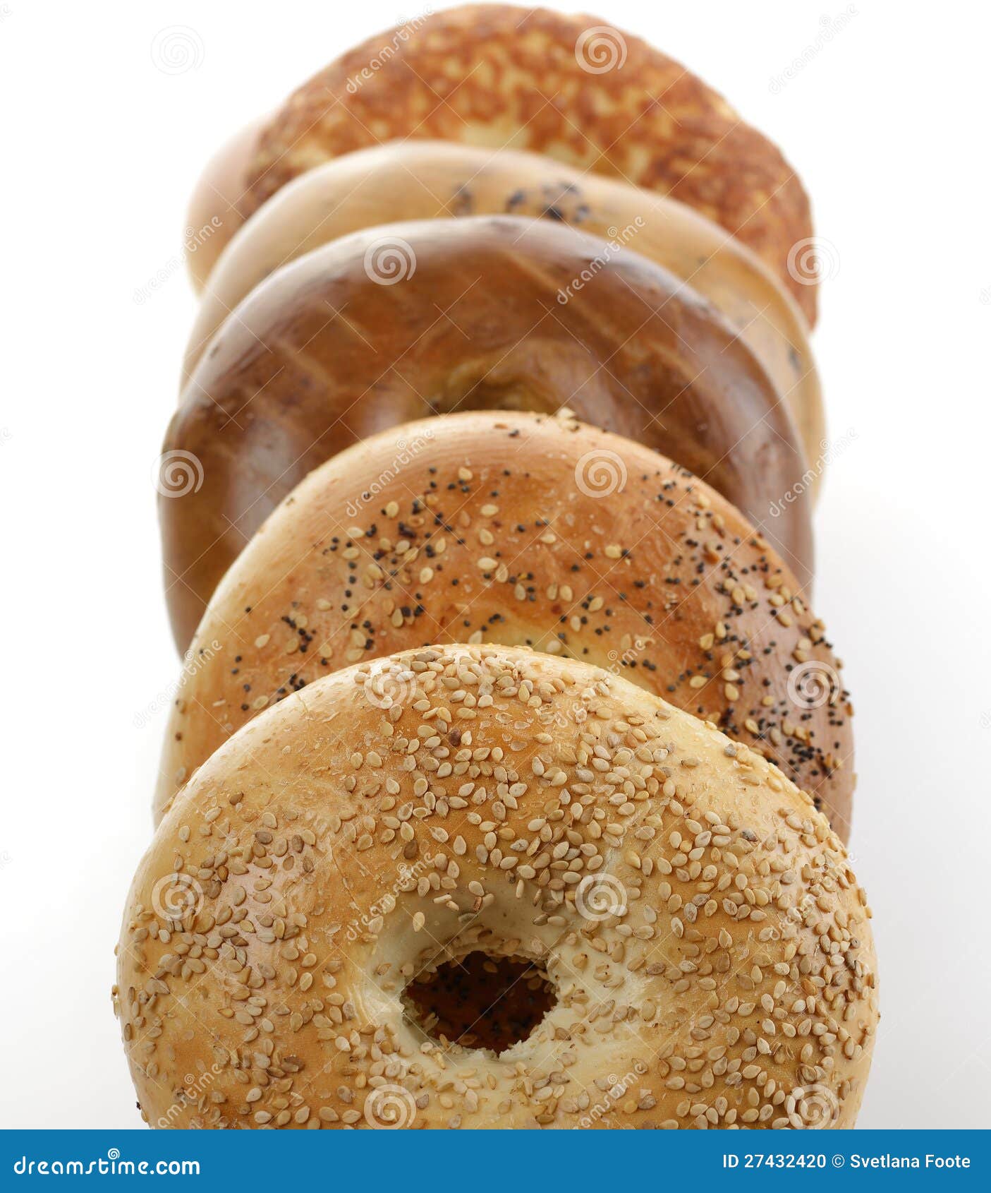 Bagels stock photo. Image of white, brown, seeds, variety - 27432420