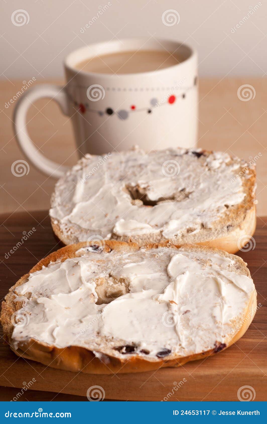 Bagels and Coffee stock image. Image of table, food, cheese - 24653117