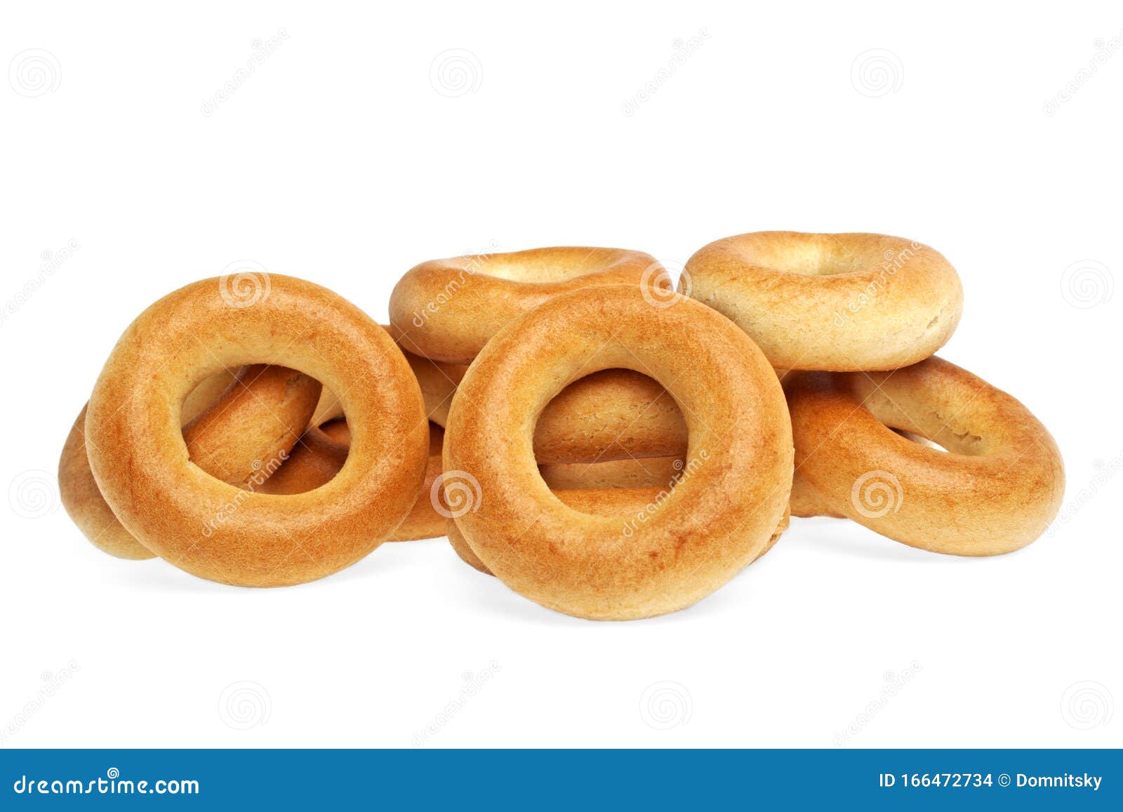 Bagels Isolated on a White Background Stock Photo - Image of delicious ...