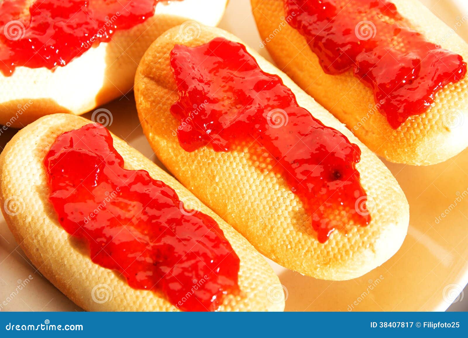 Bagels with jam stock image. Image of french, appetizing - 38407817