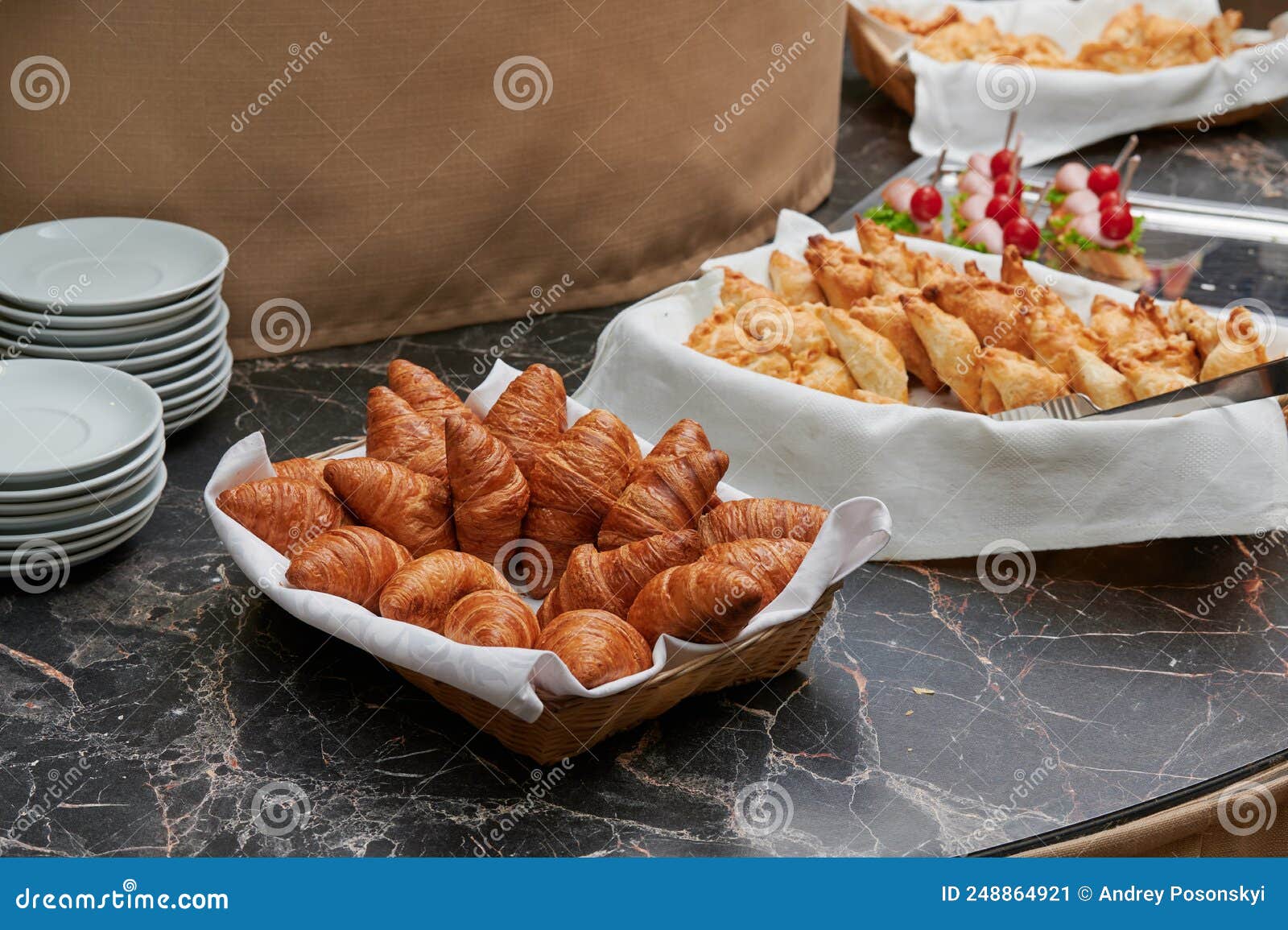 Puff Pastry on the Buffet Table Stock Image - Image of delicious ...