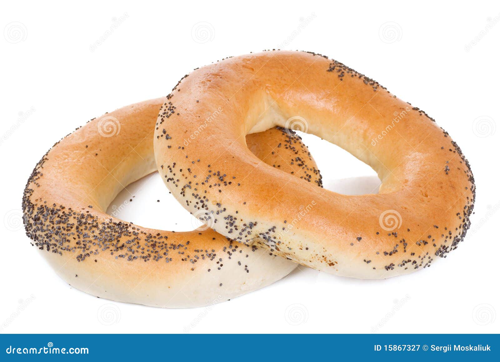 Bagels on white background stock image. Image of bake - 15867327