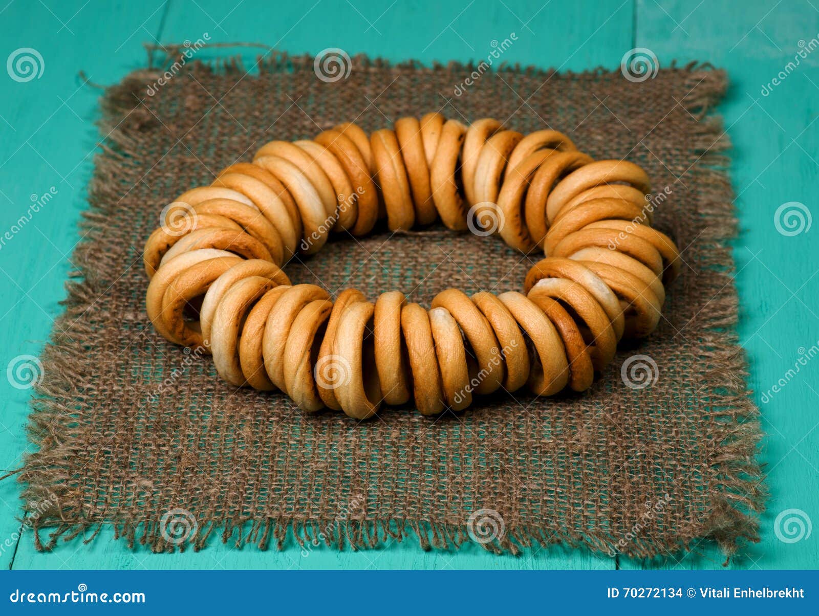 Bagels on a wooden table. stock photo. Image of crusty - 70272134