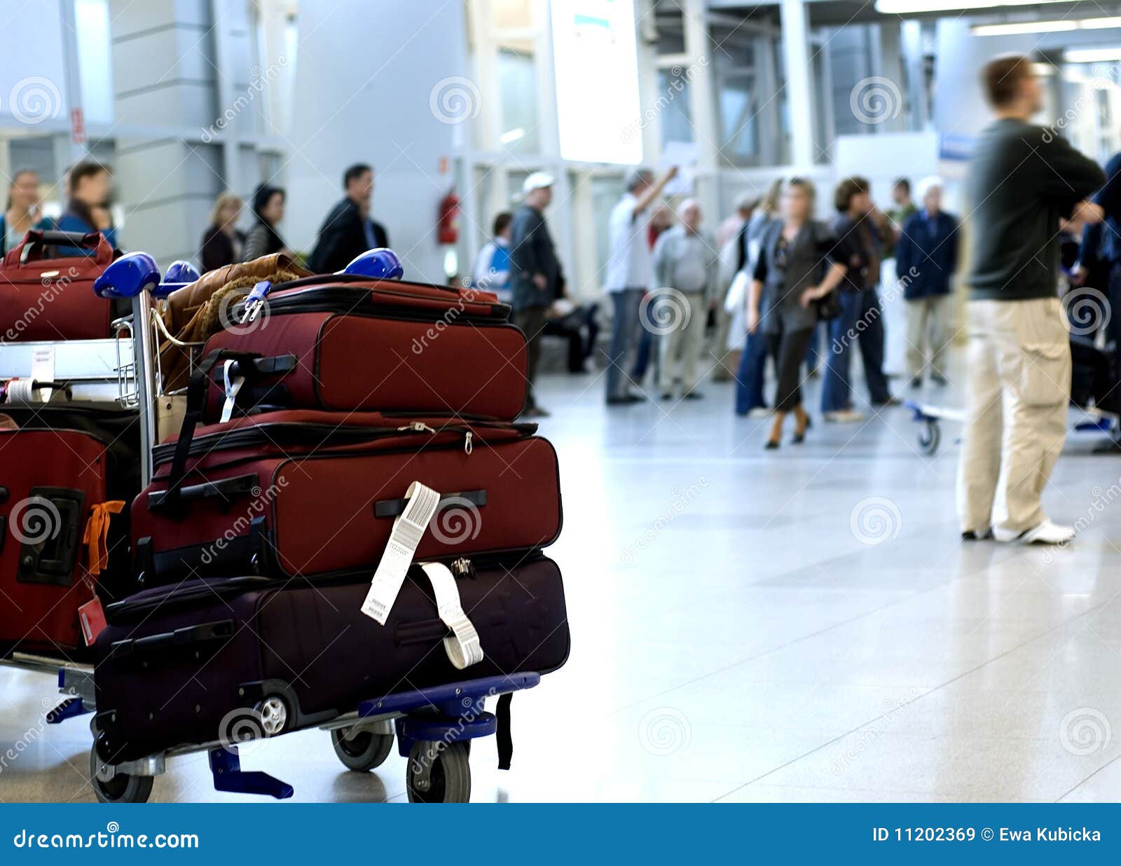 Baggage on Airport Terminal Stock Image - Image of terminal, trolley ...