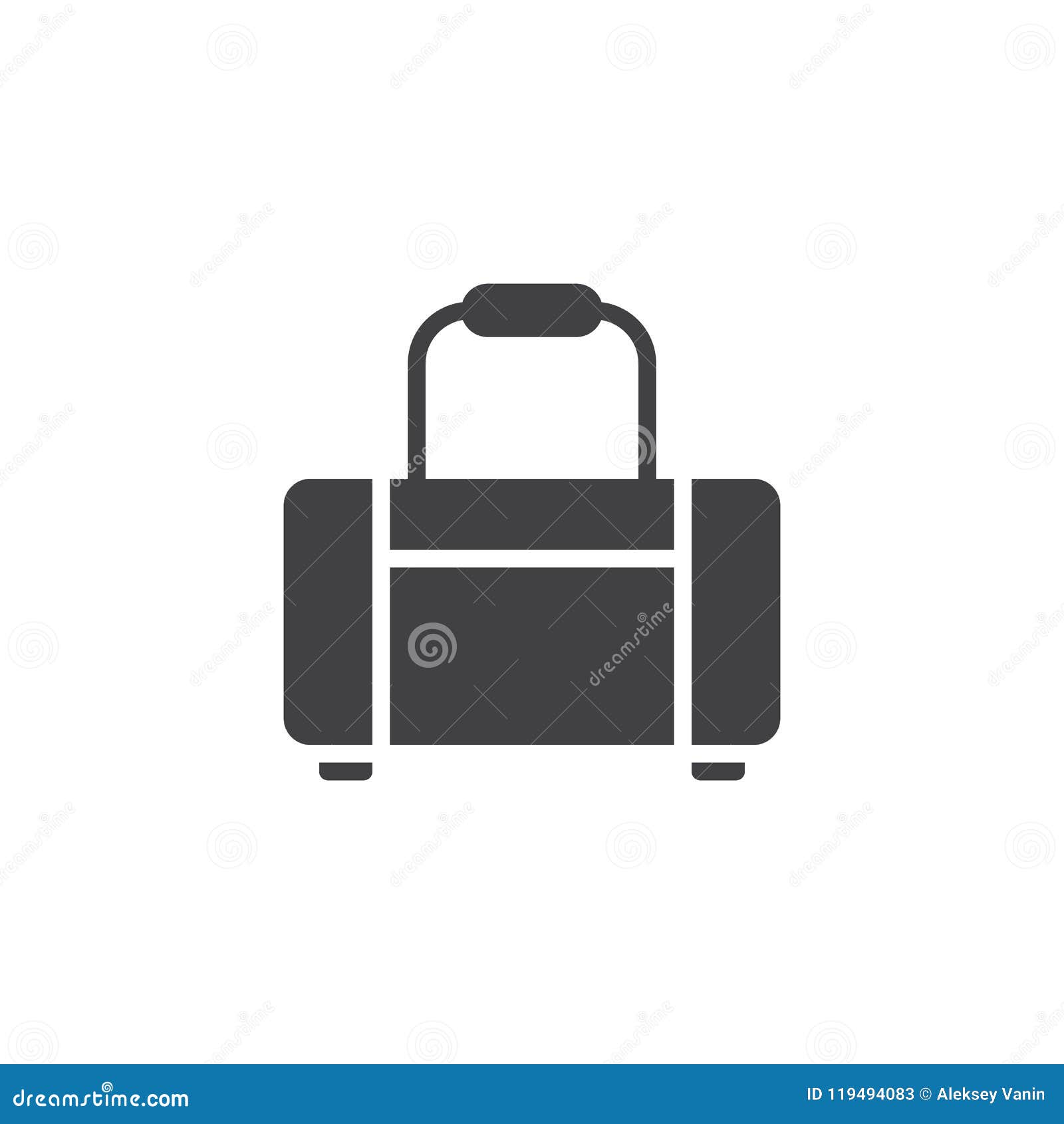 Baggage bag vector icon stock vector. Illustration of glyph - 119494083