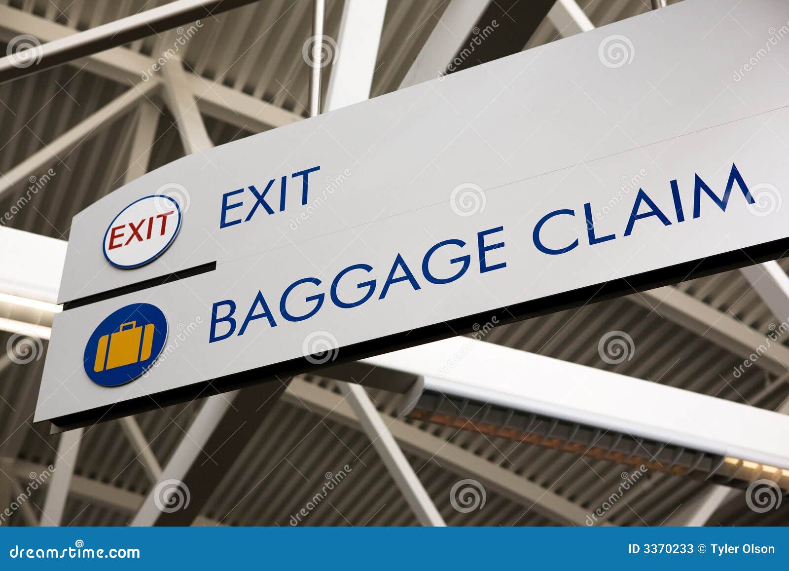 Baggage Claim & Exit Sign Stock Image - Image of claim, luggage: 3370233