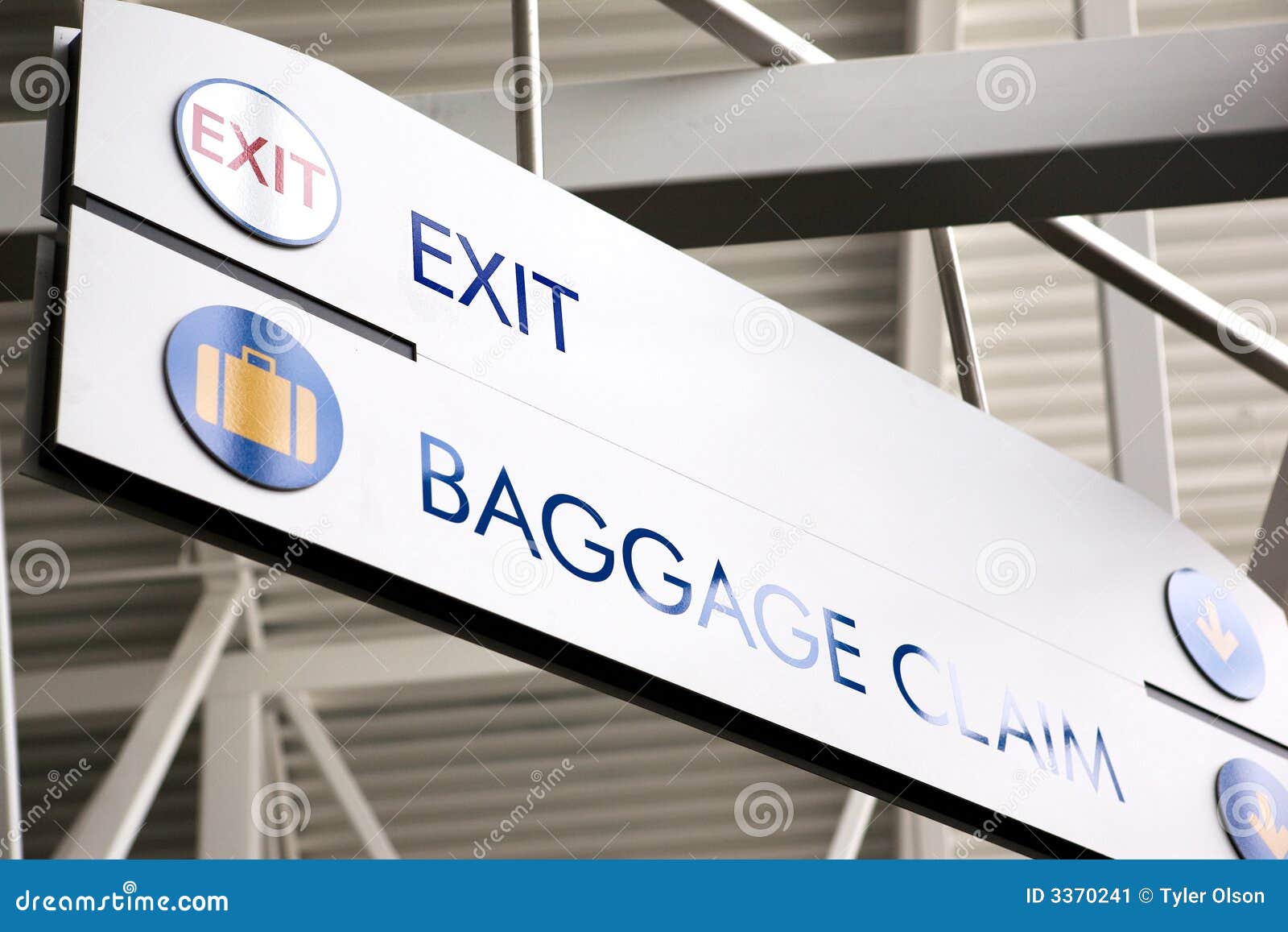 Baggage Claim & Exit Sign Stock Image - Image of claim, baggage: 3370241