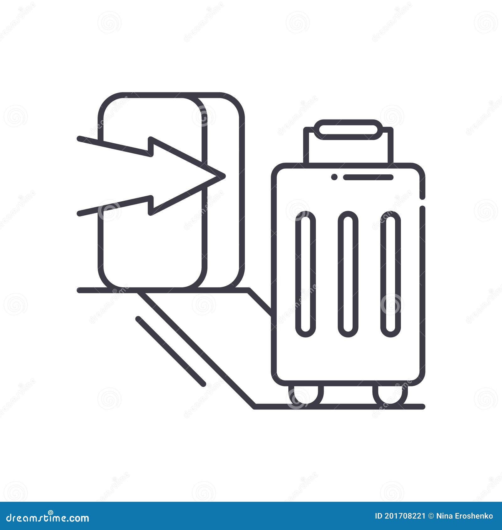 Baggage Claim Icon, Linear Isolated Illustration, Thin Line Vector, Web ...