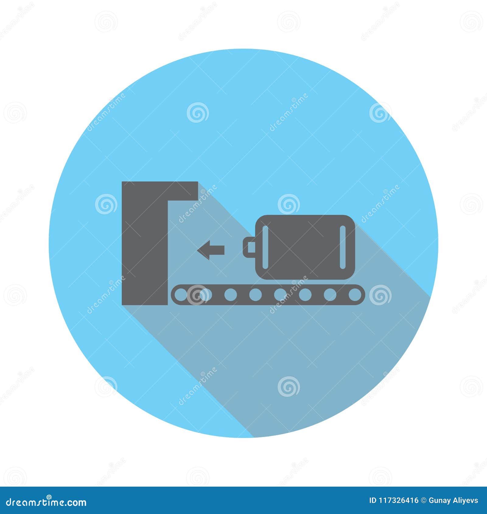 Baggage Screening Icon. Elements of Airport in Flat Blue Colored Icon ...