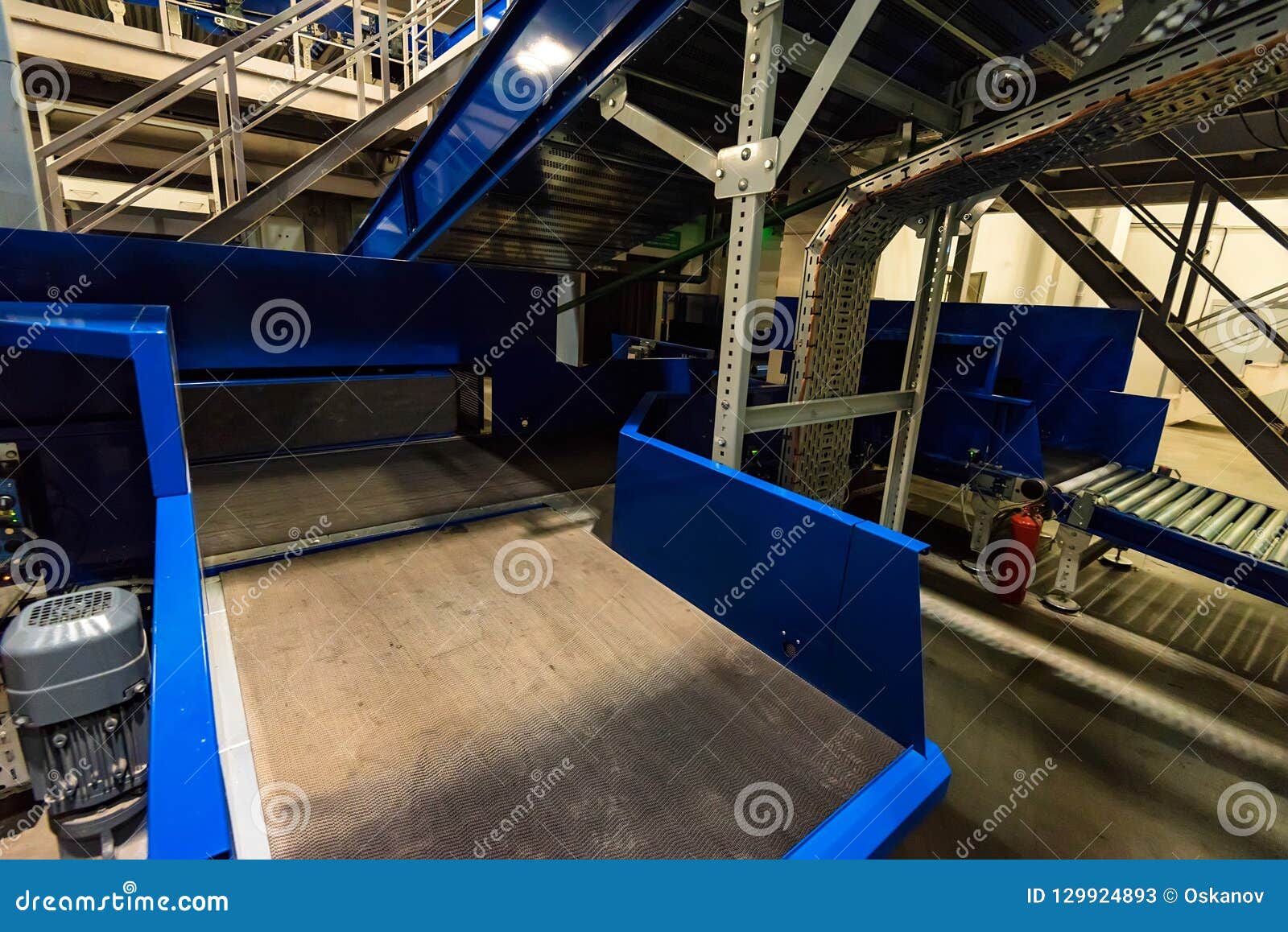 Baggage Sorting Center with Empty Baggage Carousels Stock Image - Image ...