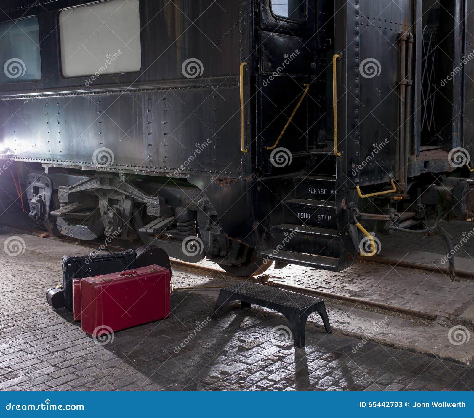 Baggage and train stock image. Image of railroad, square - 65442793