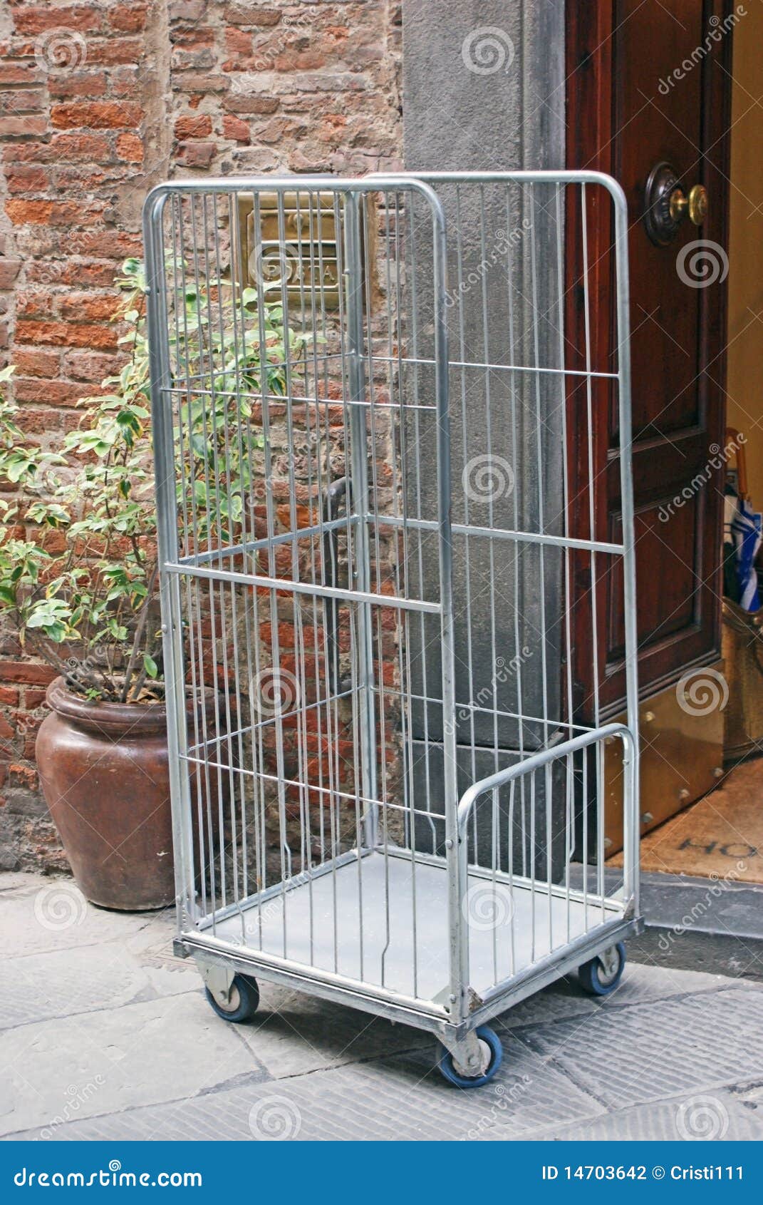 Baggage Transporter Trolley Stock Photo - Image of products, ancient ...